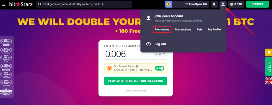 Bitstarz No Deposit Bonus Promo Code for 30 Free Spins