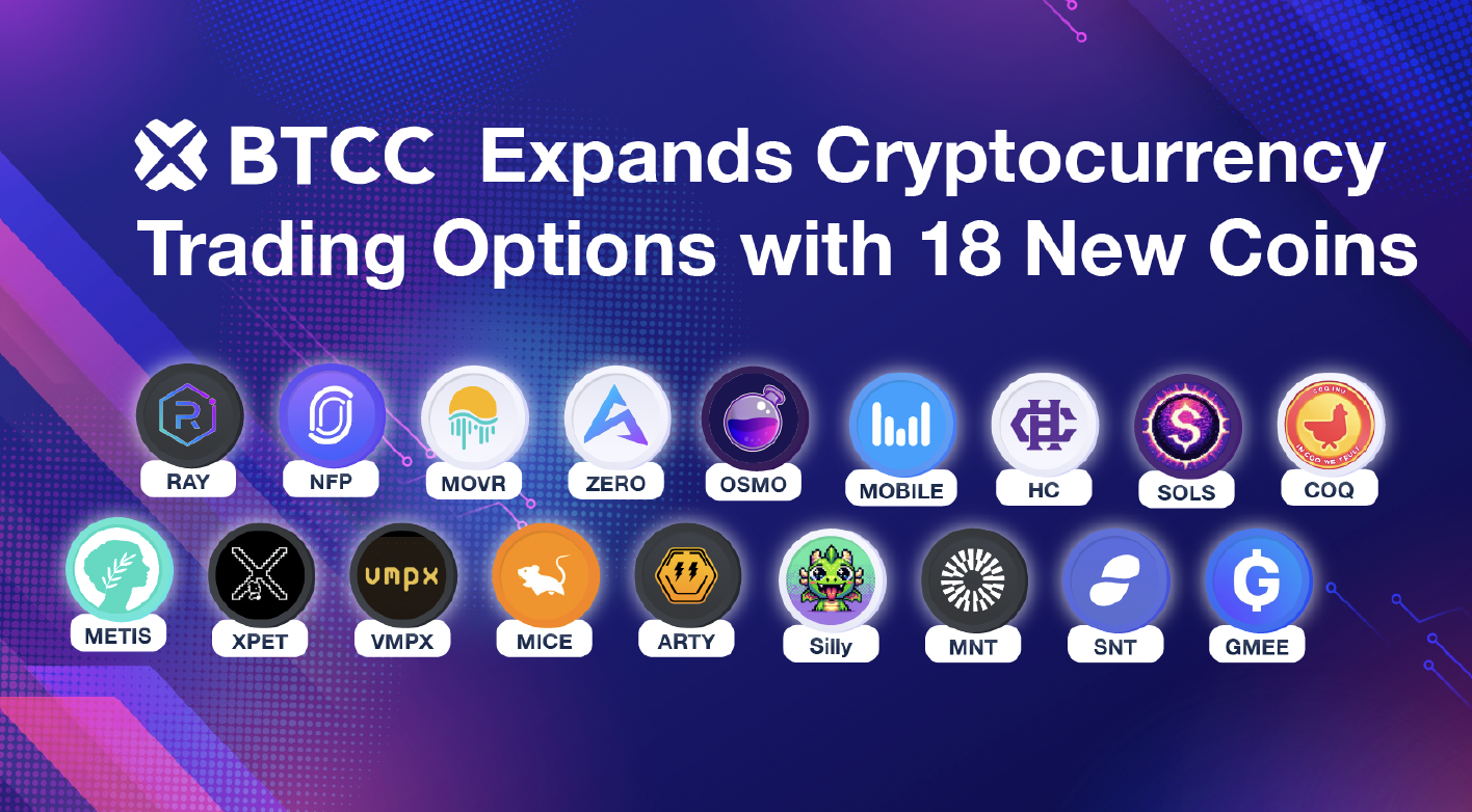 BTCC Exchange Kicks Off 2024 with Addition of 18 New Coins