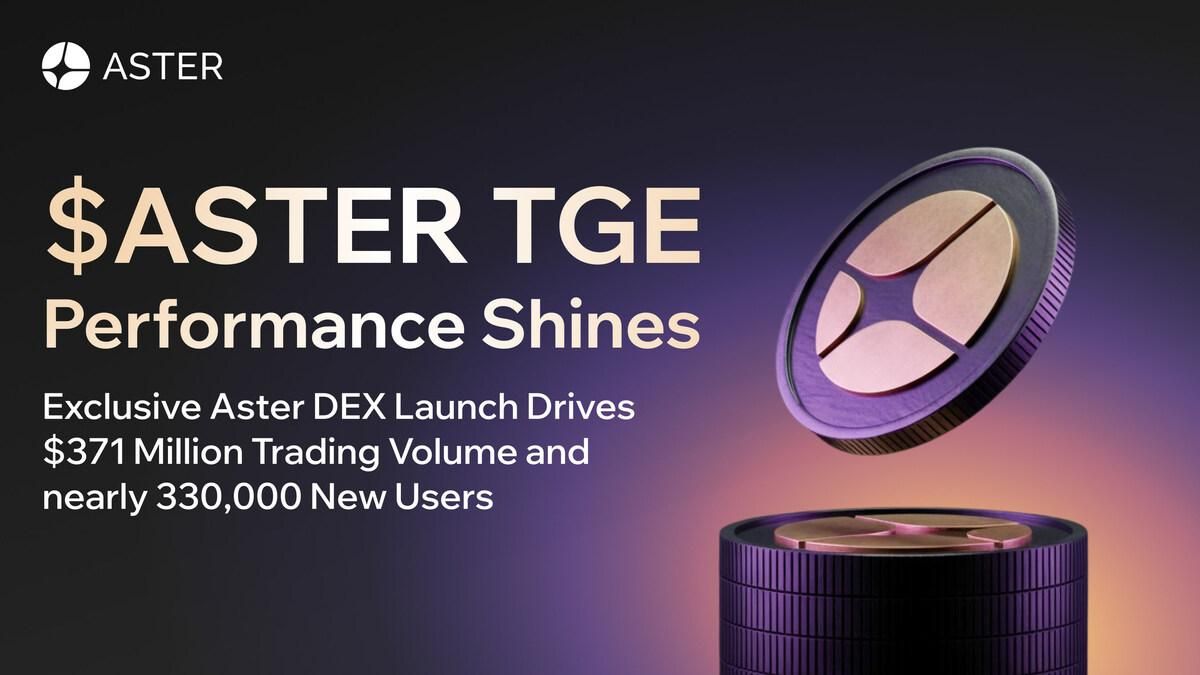 $ASTER TGE Day-One Performance Shines: Exclusive Aster DEX Launch Drives $371 Million Trading ...